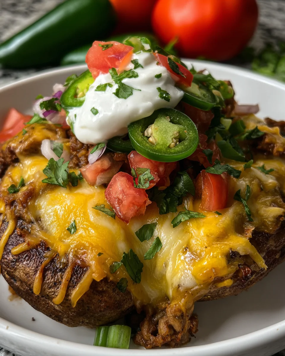 Taco Stuffed Baked Potatoes